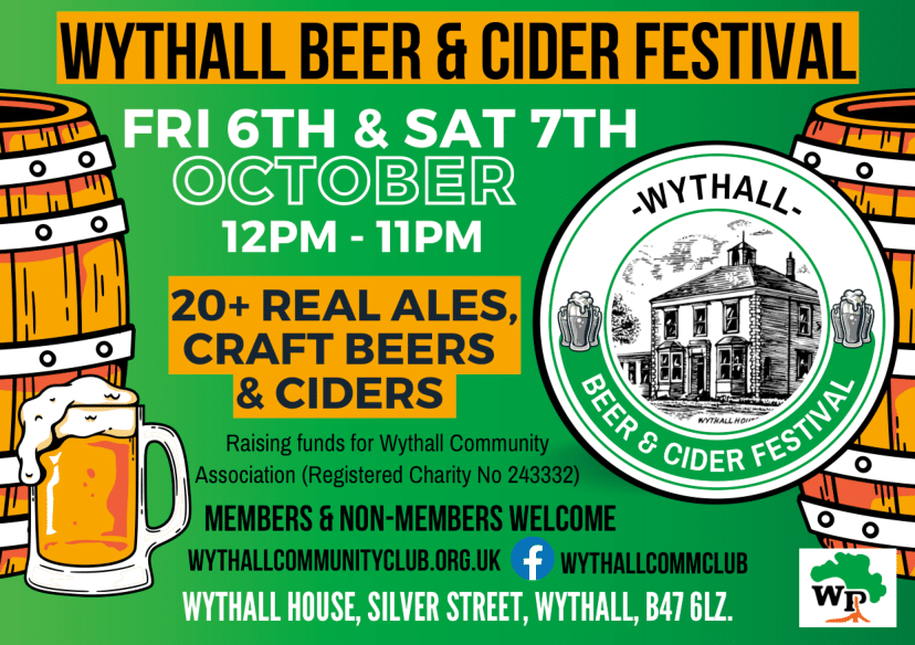Wythall Beer and Cider Festival - Wythall Community Association and Park